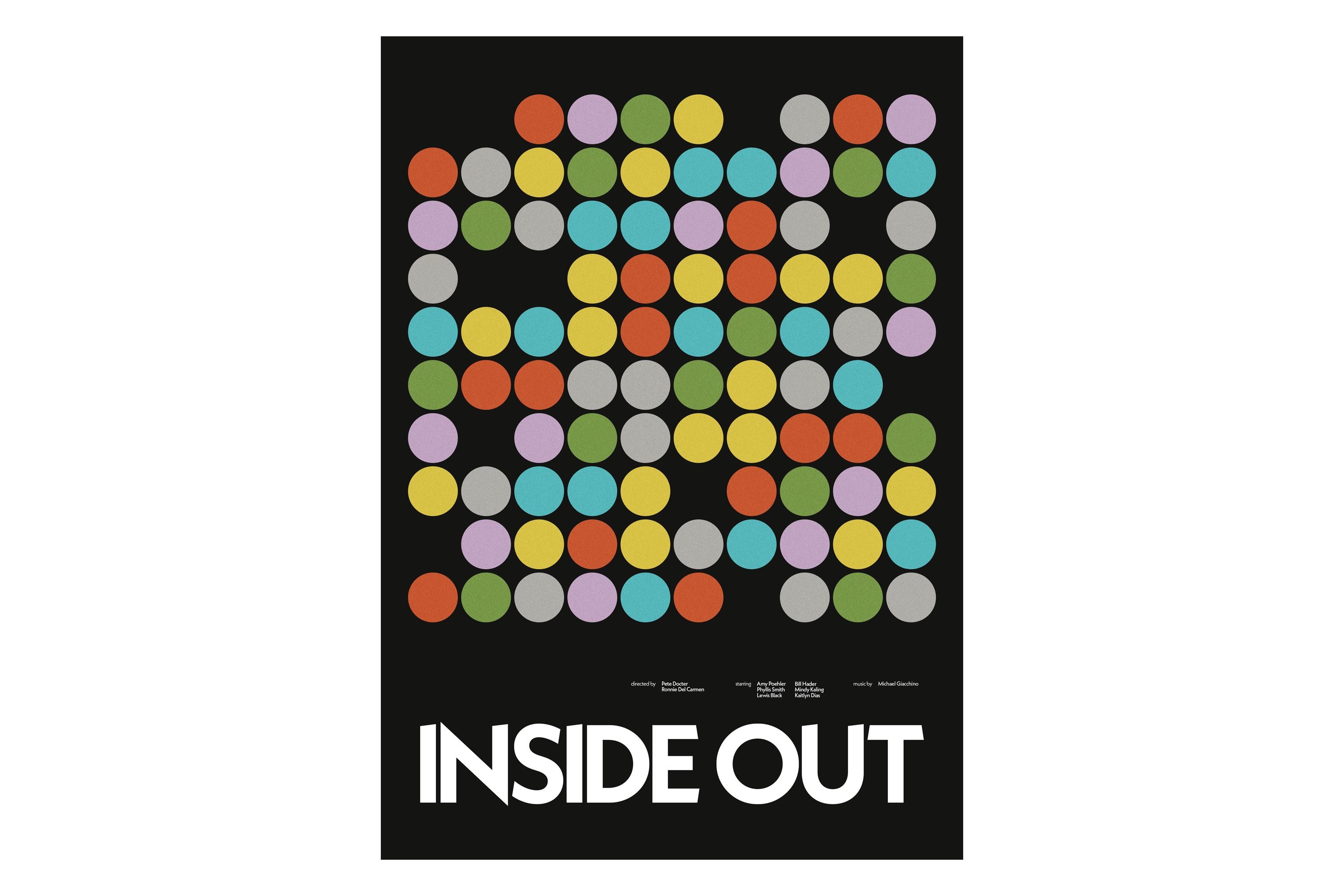 INSIDE OUT Movie Poster, Minimalist Wall Art, Vintage Style, Retro Home ...