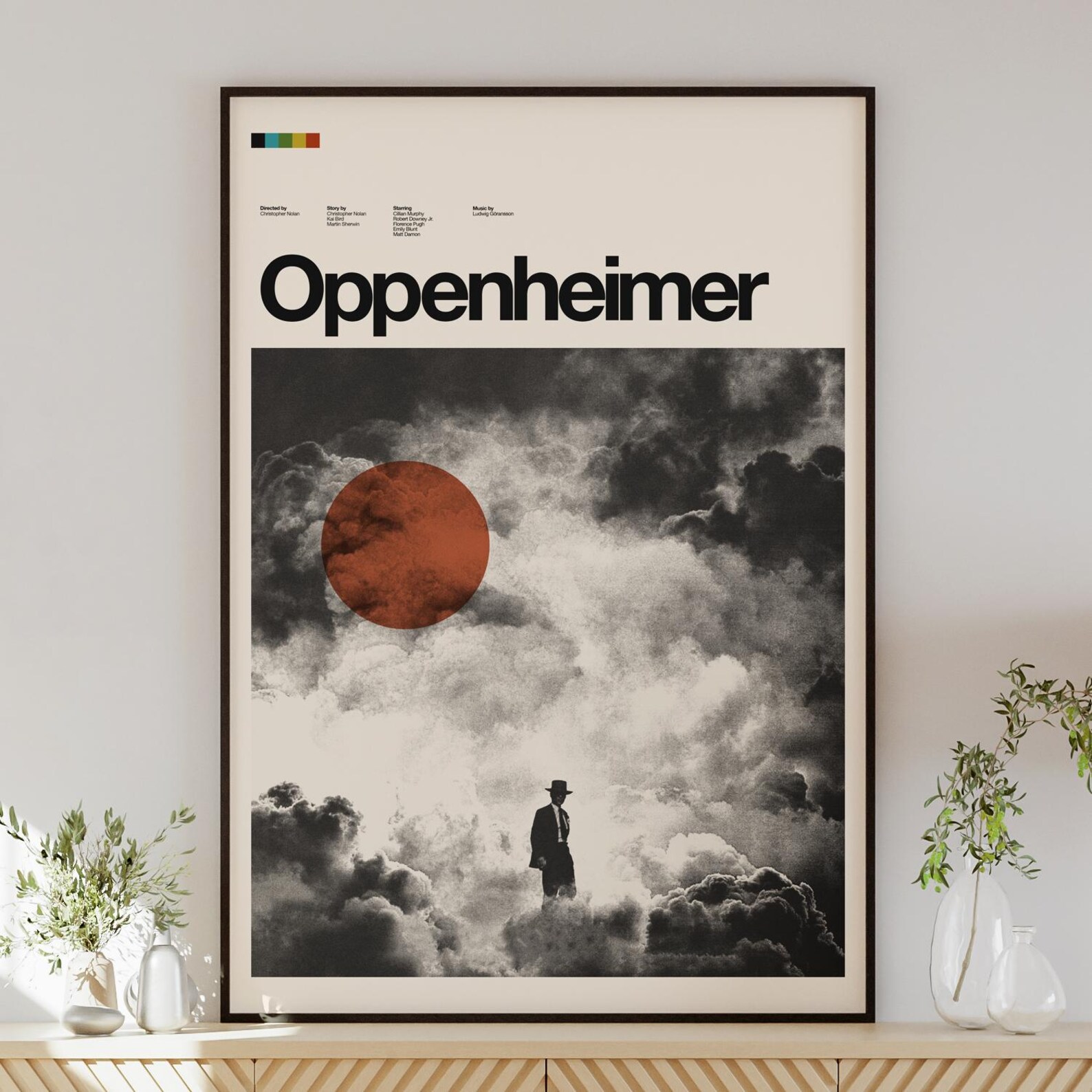 OPPENHEIMER Movie Poster, Minimalist Wall Art, Vintage Style, Retro ...
