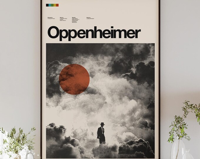 OPPENHEIMER Movie Poster, Minimalist Wall Art, Vintage Style, Retro ...