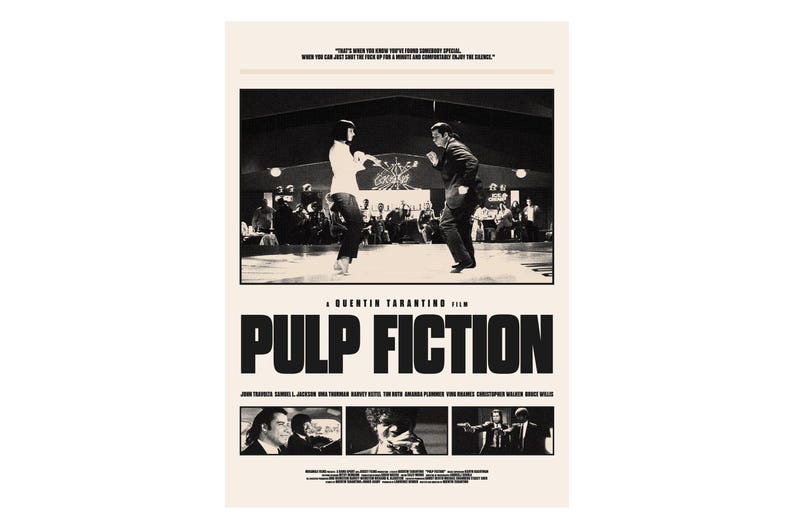 PULP FICTION Poster Digital Download, Minimalist Art, Mid-century ...