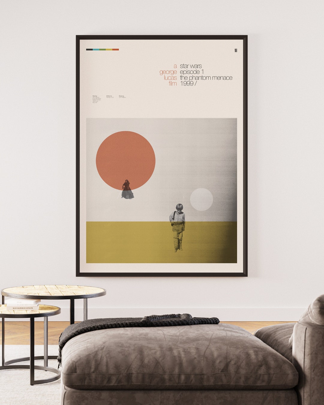 STAR WARS the Phantom Menace Inspired Poster, Liam Neeson, Ewan ...