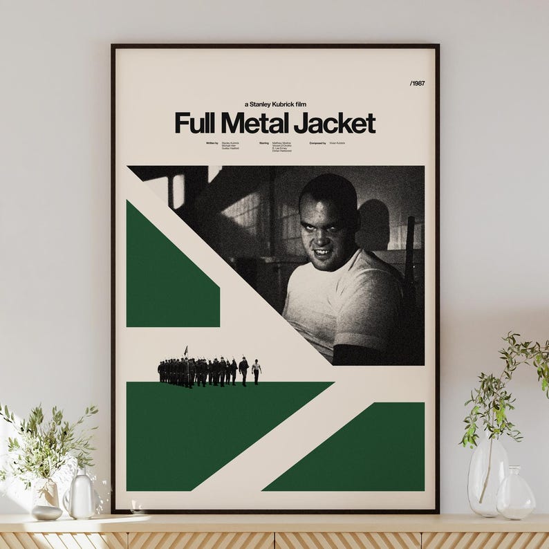 FULL METAL JACKET Poster Digital Download, Minimalist Wall Art, Mid ...