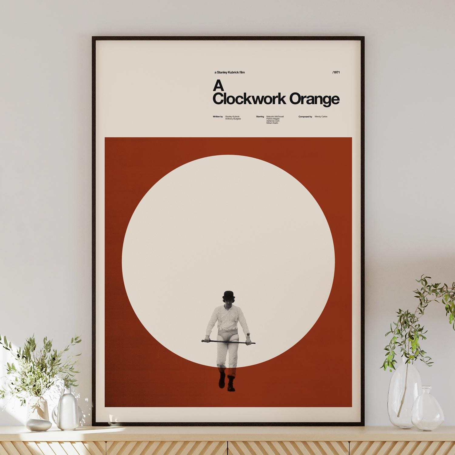A CLOCKWORK ORANGE Movie Poster, Minimalist Wall Art, Vintage Style ...