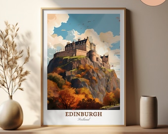 Vintage Edinburgh Travel Print- Printable Wall Art - Etsy