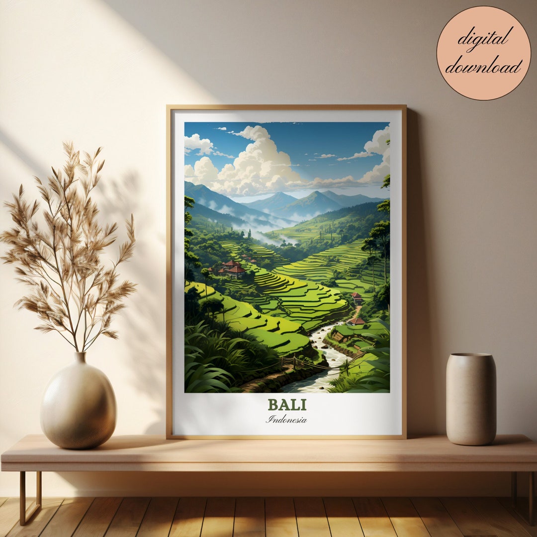 BALI Indonesia Island Print Southeast Asian Landscape Printable BALI ...