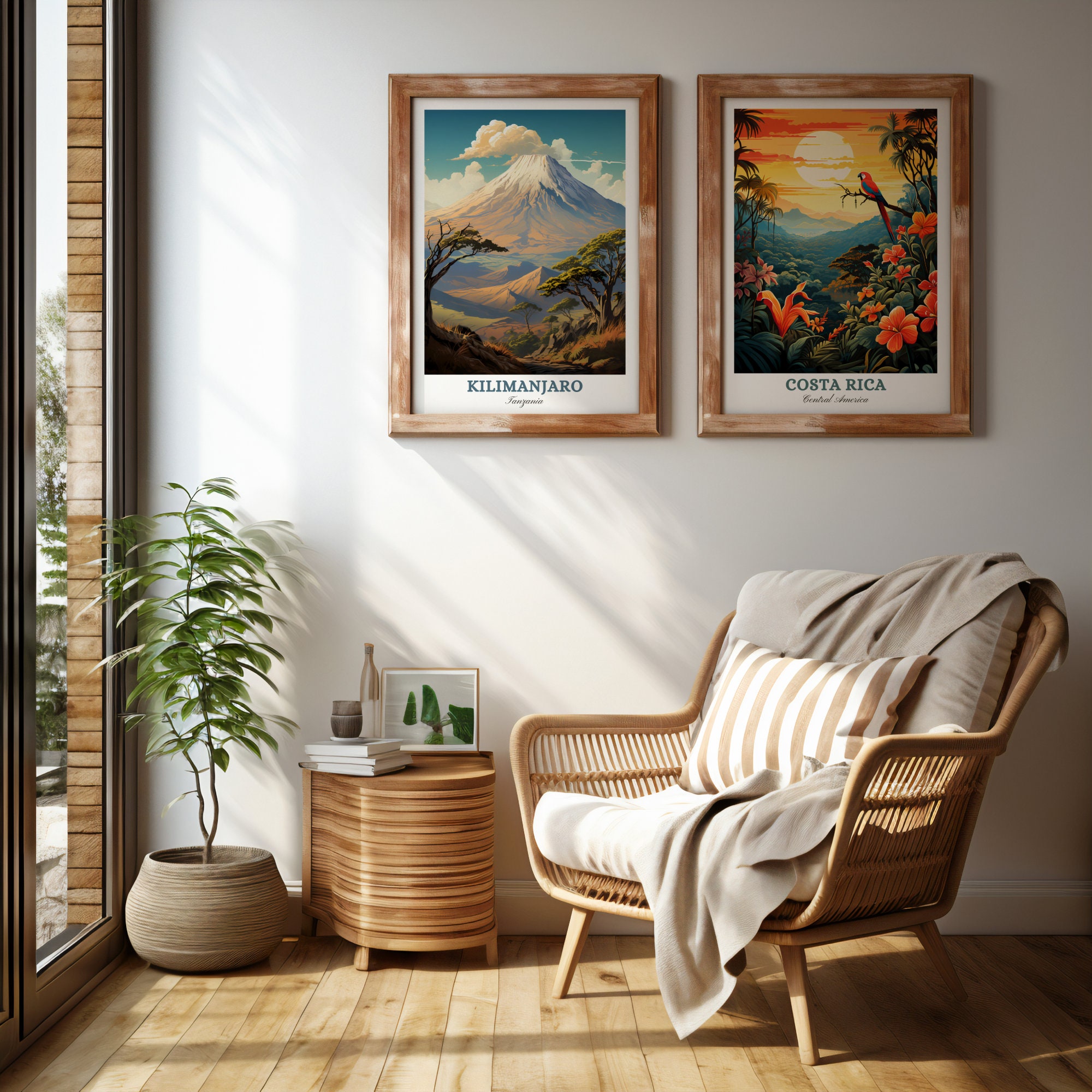 COSTA RICA Tropical Wonderland Print Central American Landscape ...
