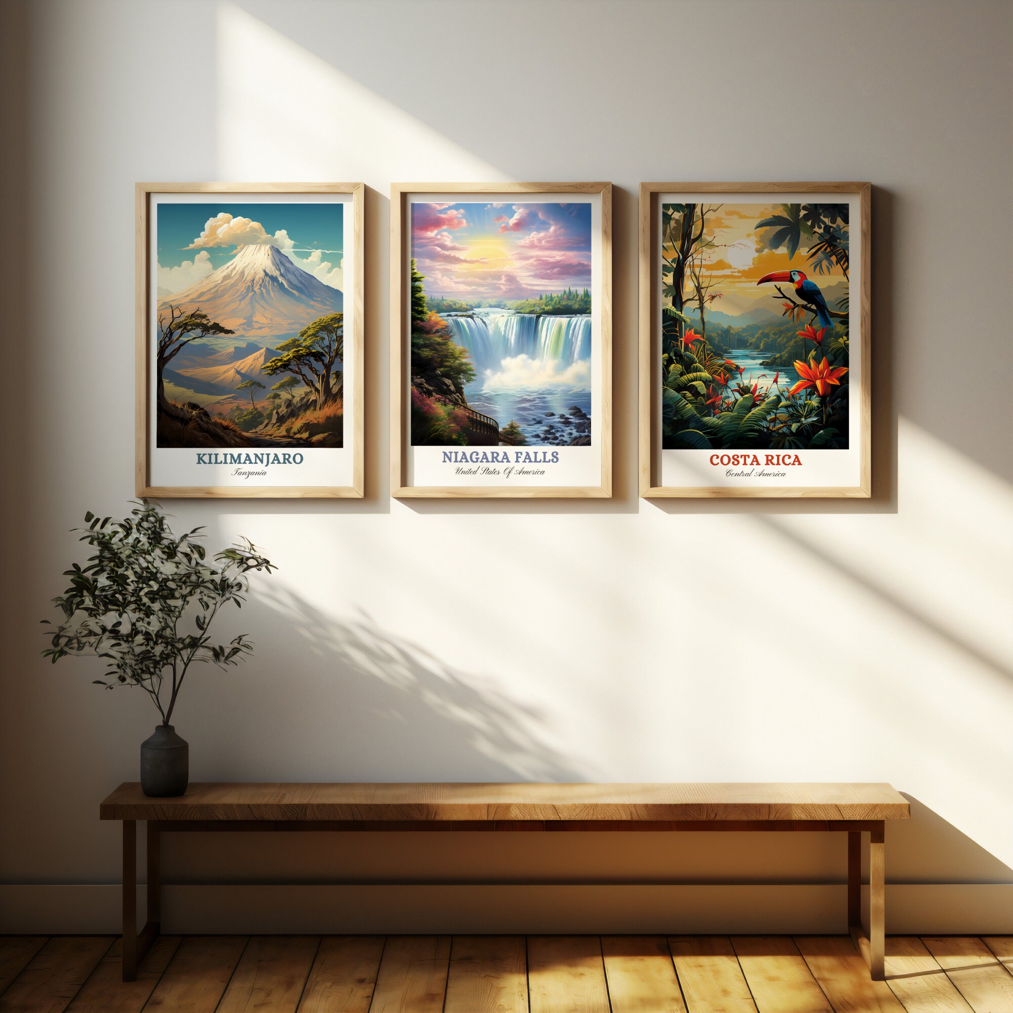 COSTA RICA Tropical Wonderland Print Central American Landscape ...