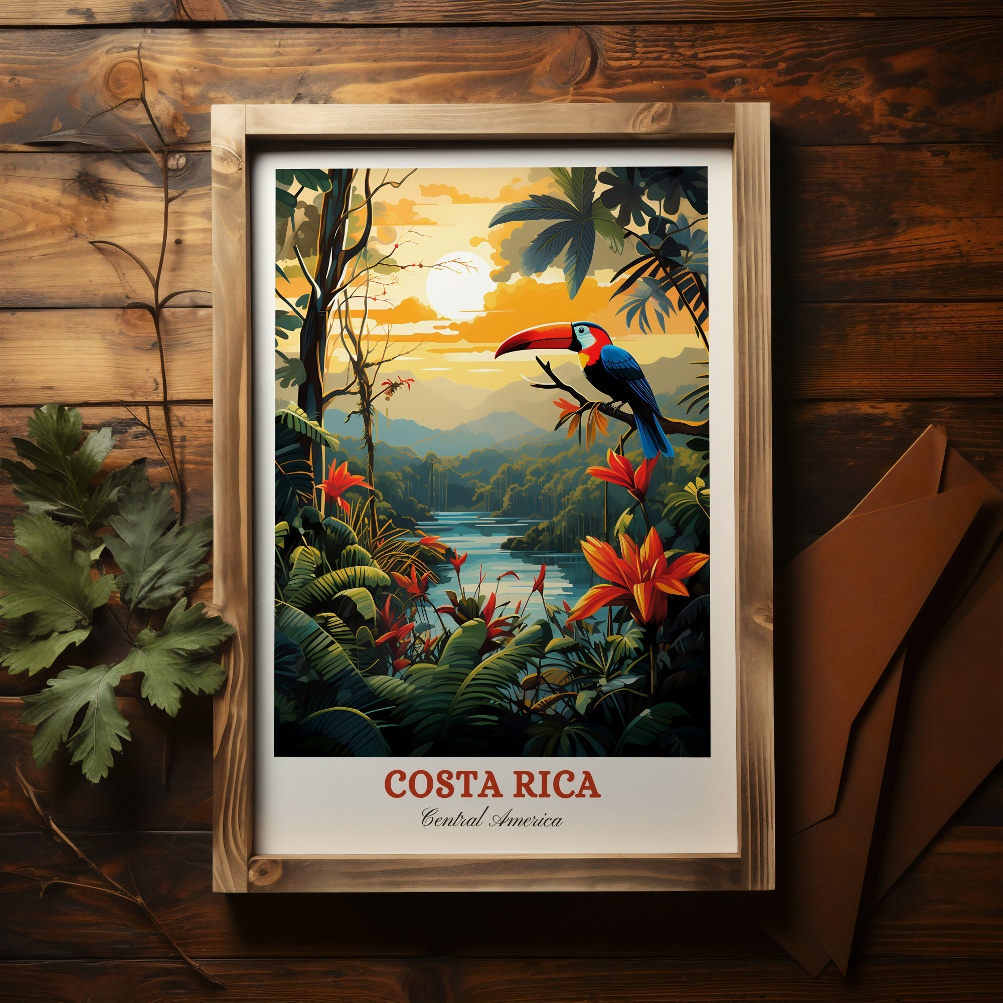 COSTA RICA Tropical Wonderland Print Central American Landscape ...