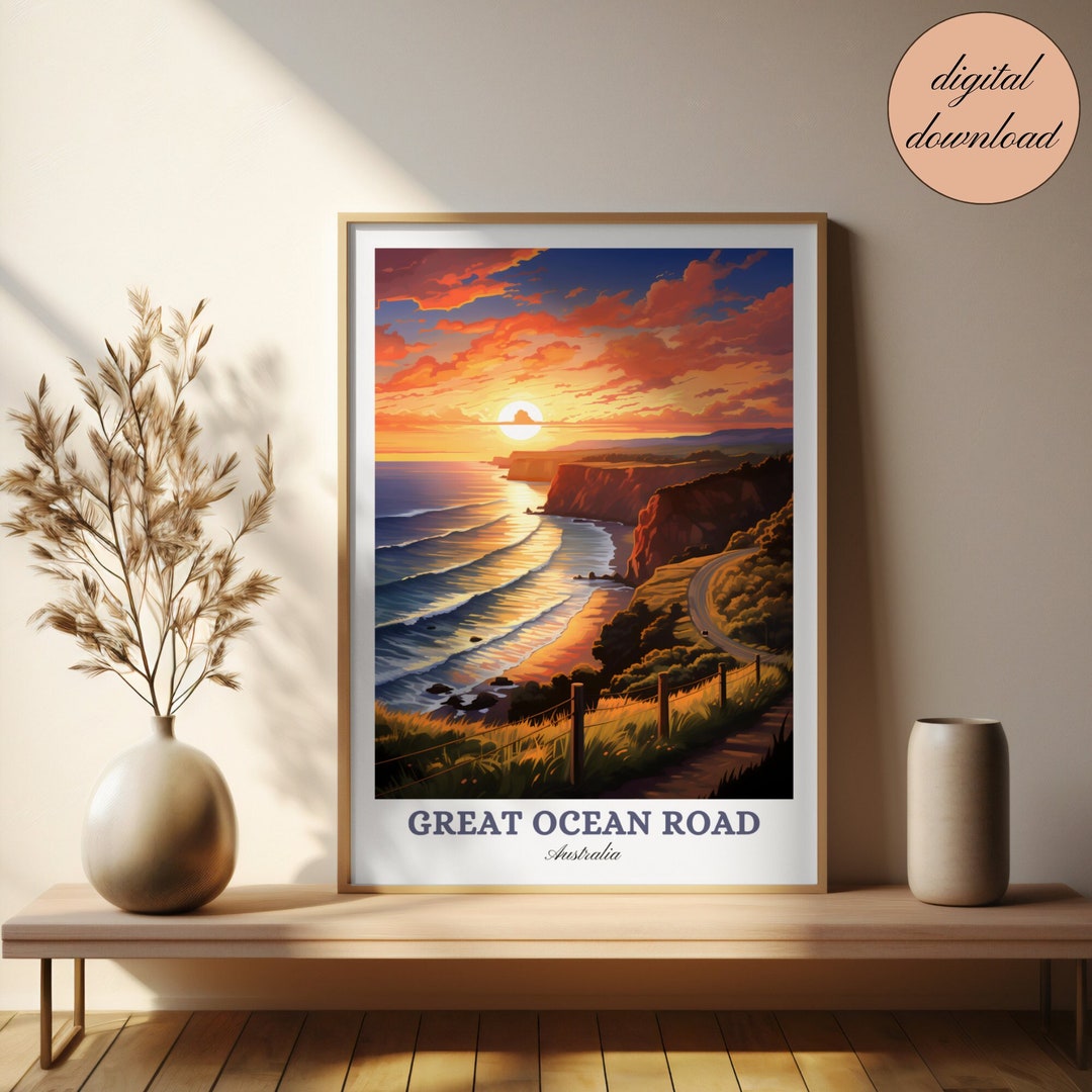 GREAT OCEAN ROAD Australia Coastal Print Southern Landscape Printable ...