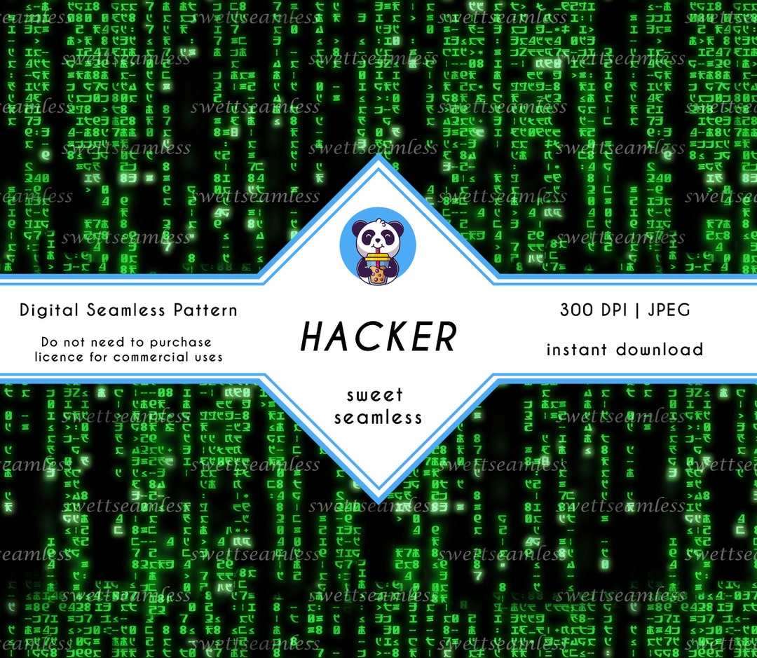 Hacker Digital Seamless Patternscute Seamlesstumblerdigital - Etsy