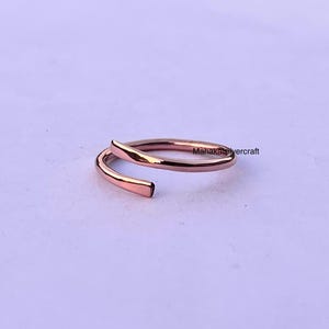 Pure Copper Minimalist Stacking Ring, Handmade Dainty Jewelry, Anxiety ...