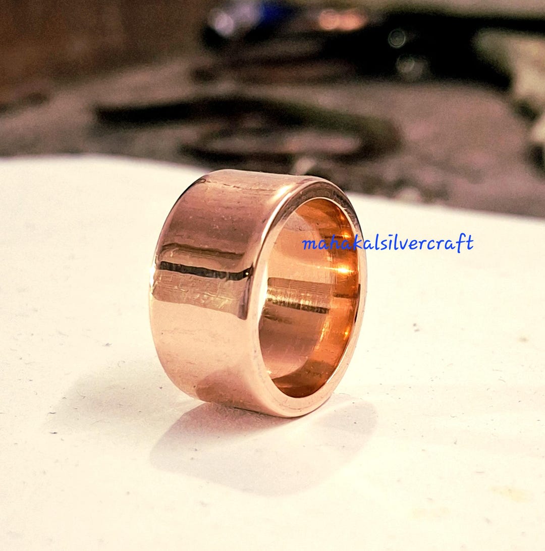 Chunky Thick Heavy Copper Ring – Handmade Heavy Solid Band, Rustic ...