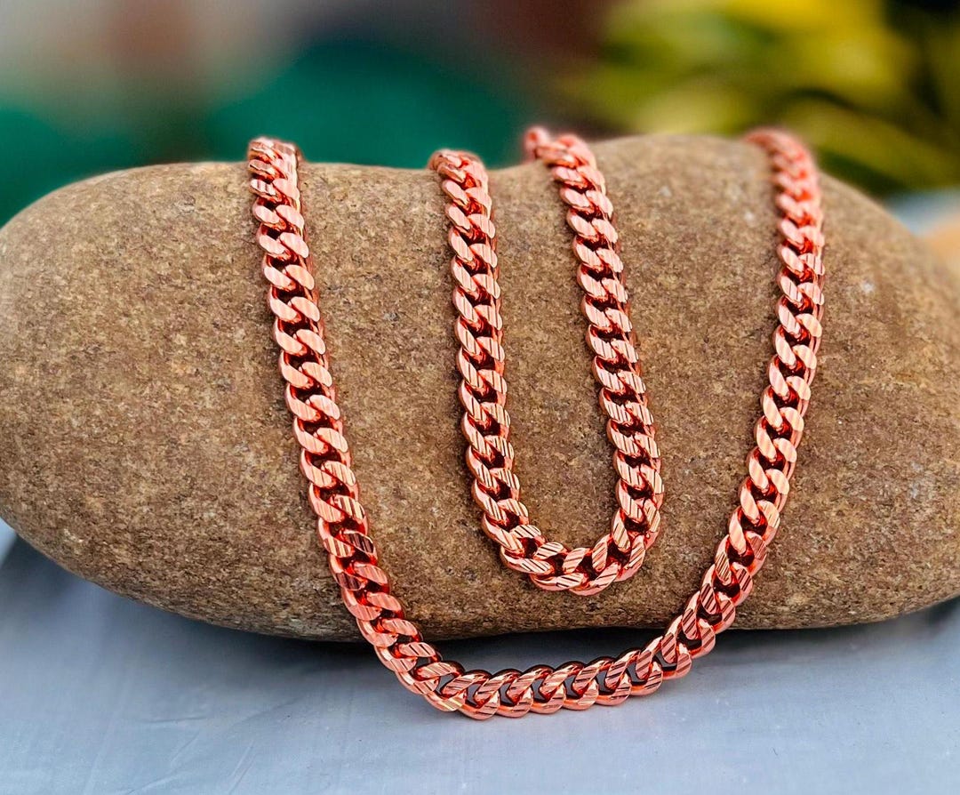 Copper Chain Necklace, Pure Copper Antique Bracelet, - Etsy