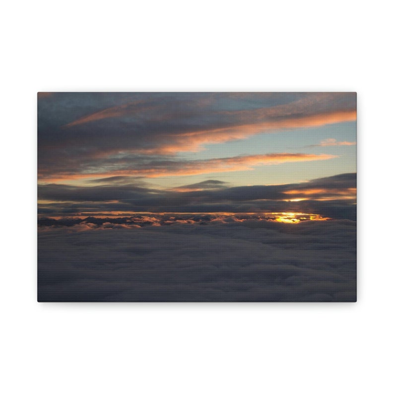 Beatiful Sunset Over the Clouds on Canva - Etsy