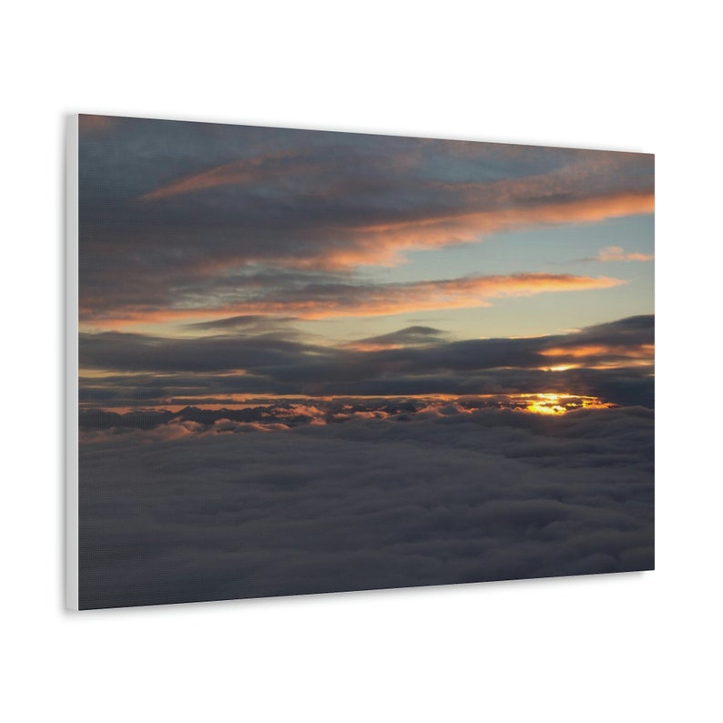 Beatiful Sunset Over the Clouds on Canva - Etsy
