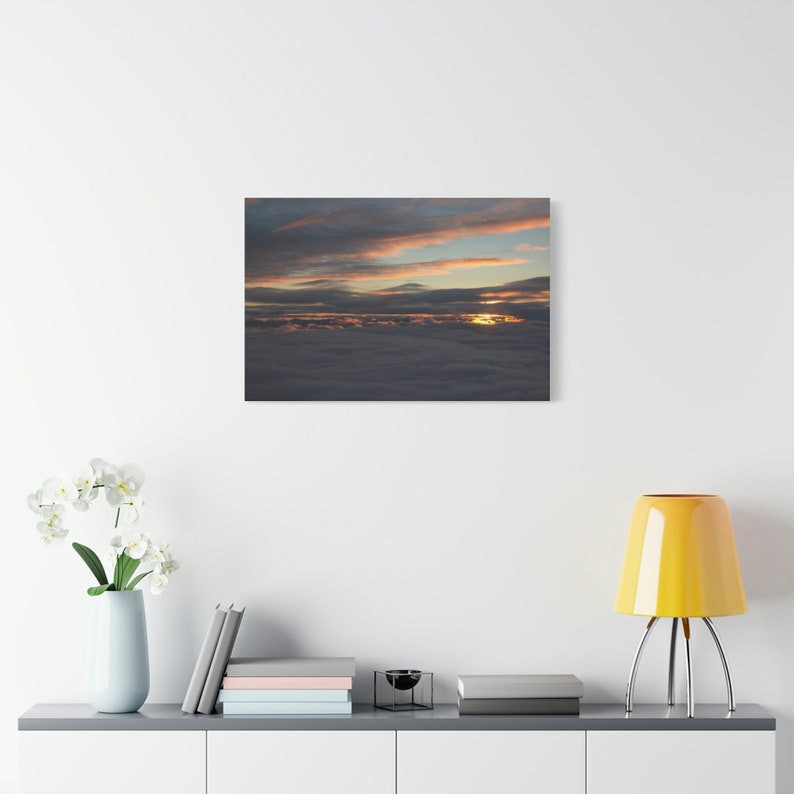 Beatiful Sunset Over the Clouds on Canva - Etsy