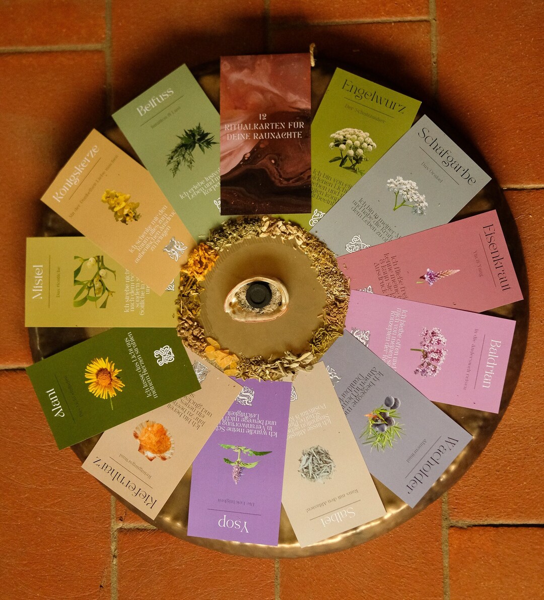 Incense Set With Ritual Cards 12 Rituals With Local Herbs - Etsy