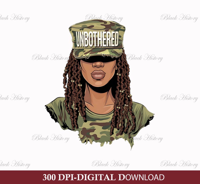 Unbothered African American Woman Png, Black History Png, I Am Black ...