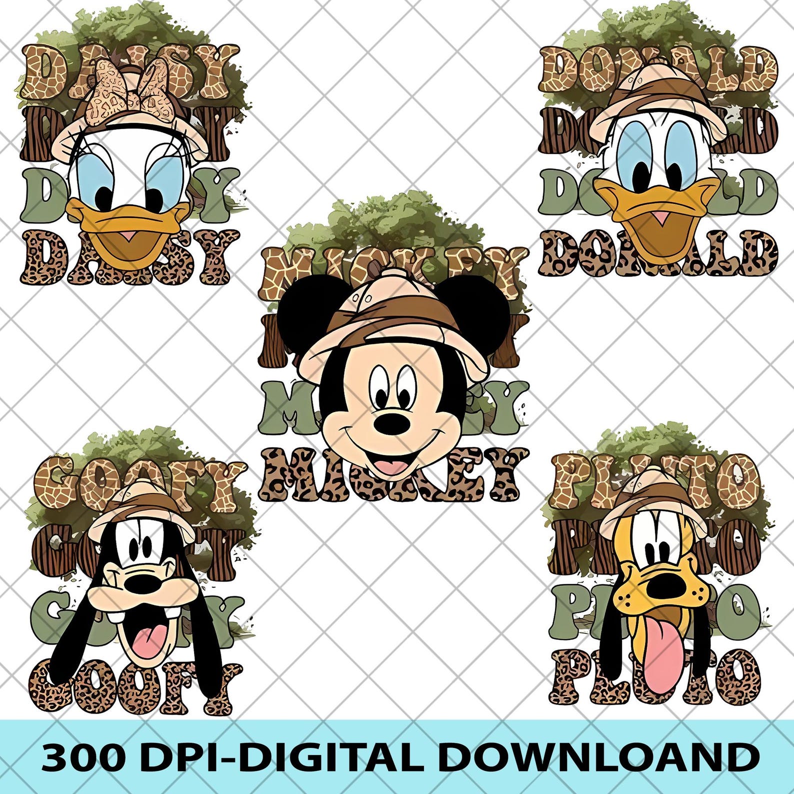 5+ Animal Kingdom Bundle PNG, Family Safari Tour Png, Leopard Mouse ...