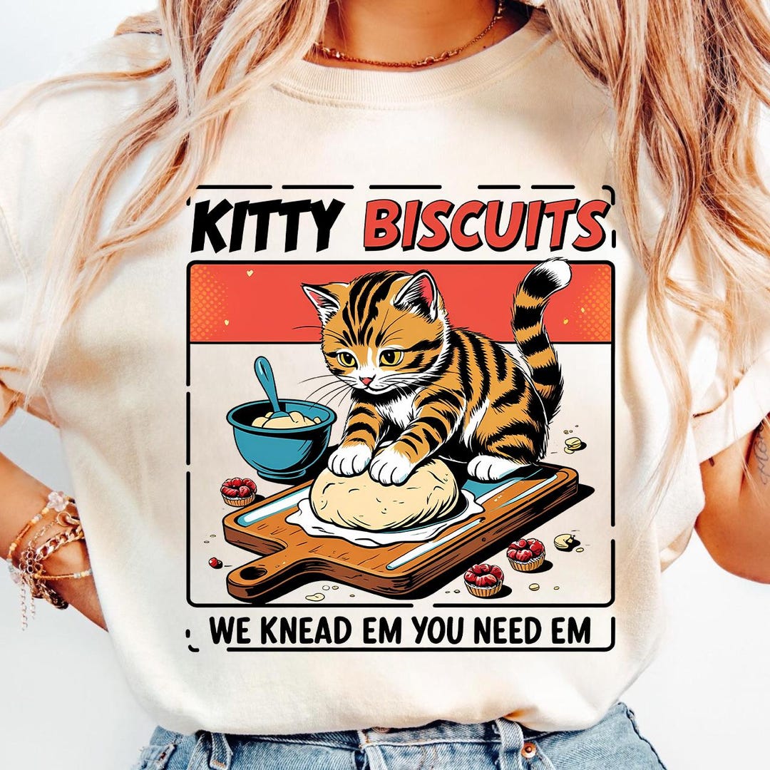 Kitty Biscuits We Knead Em You Need Em SVG PNG Files, Cat Biscuit Maker ...