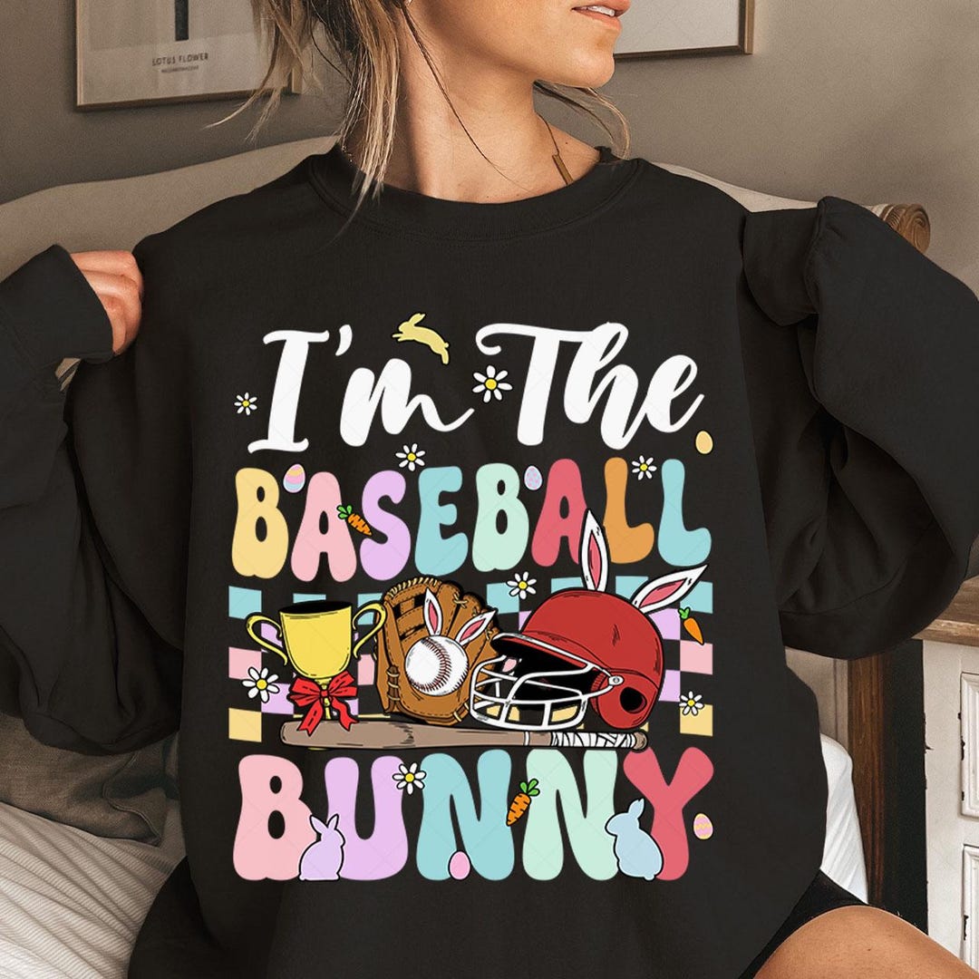 I'm the Baseball Bunny Easter PNG, Easter Baseball Png, Baseball Mom ...