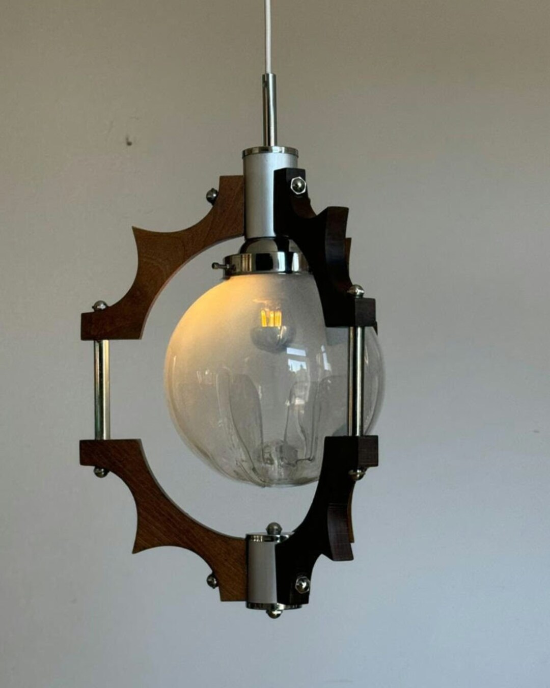 A Beautiful Original Retro Ceiling Lamp From Murano / 70s / Mid Century ...