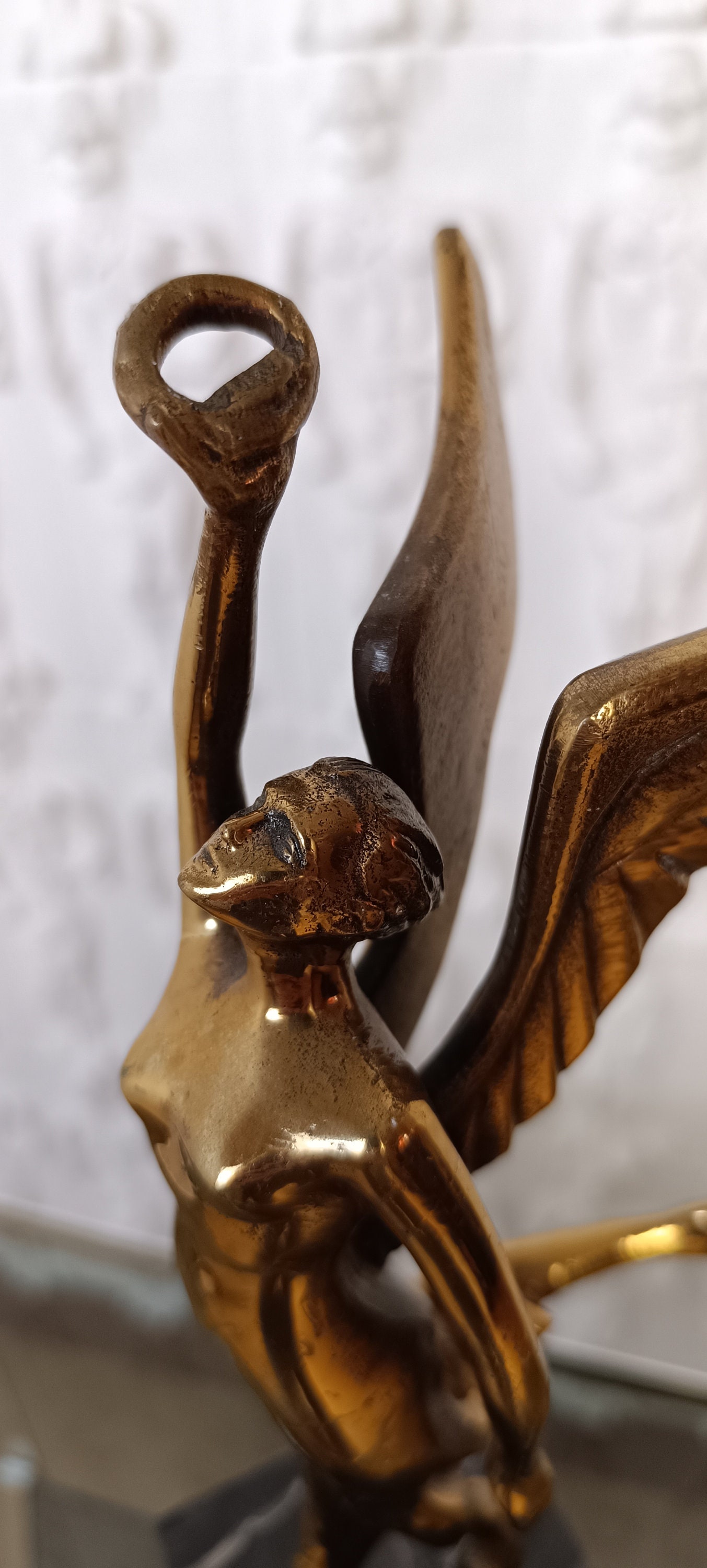 Bronze Winged Victory Figurine / Art Deco / Marble Base / Vintage ...