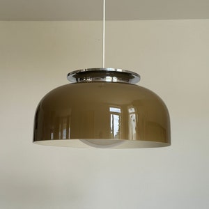 Large Vintage Brown Plexiglass Pendant Lamp / Design by Luigi Massoni ...