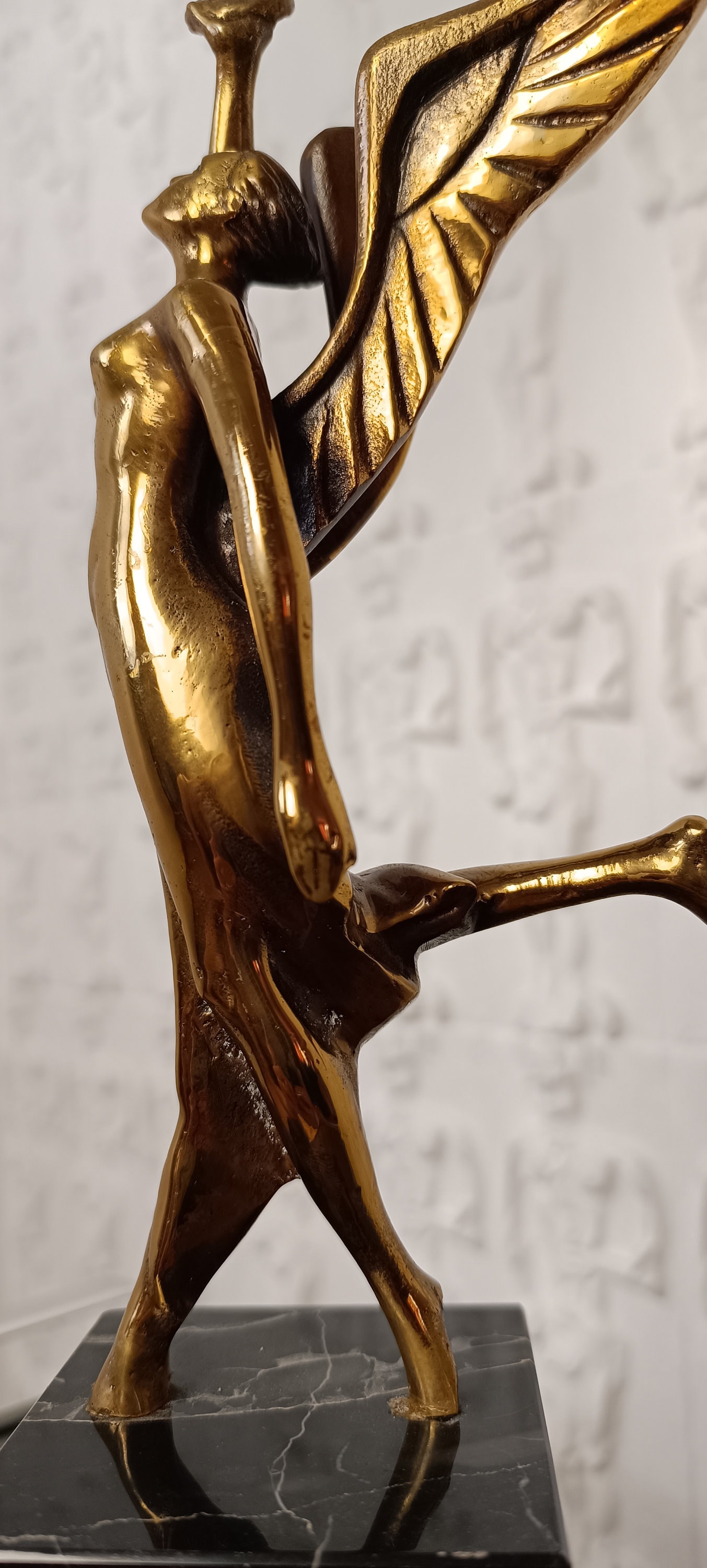 Bronze Winged Victory Figurine / Art Deco / Marble Base / Vintage ...