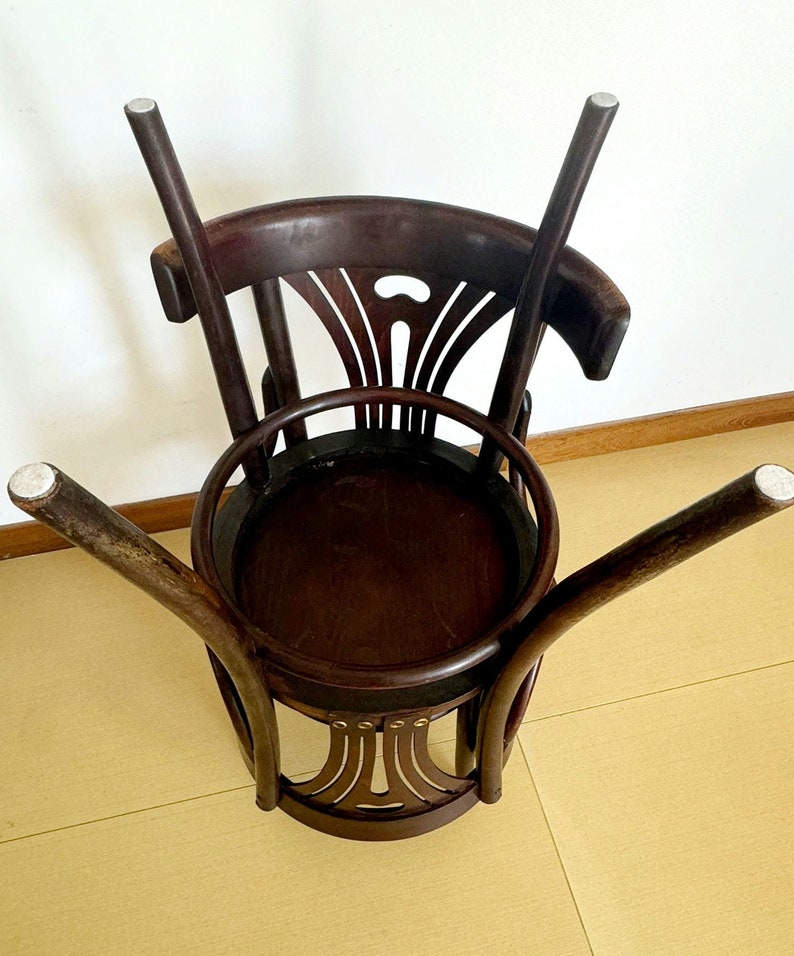 1 of 4 Vintage Chairs in Thonet Style / MID Century Dining Chairs ...