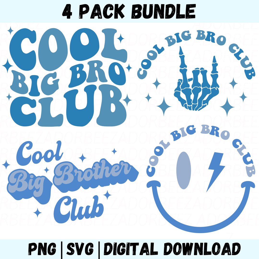 Cool Big Bro T-shirt Png, Cool Big Bro Club SVG, Pregnancy Announcement ...