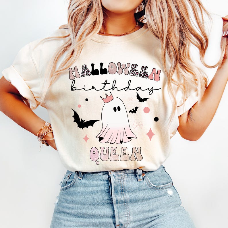 Halloween Birthday Queen PNG Cute Ghost Queen Spooky Queens Are Born on ...