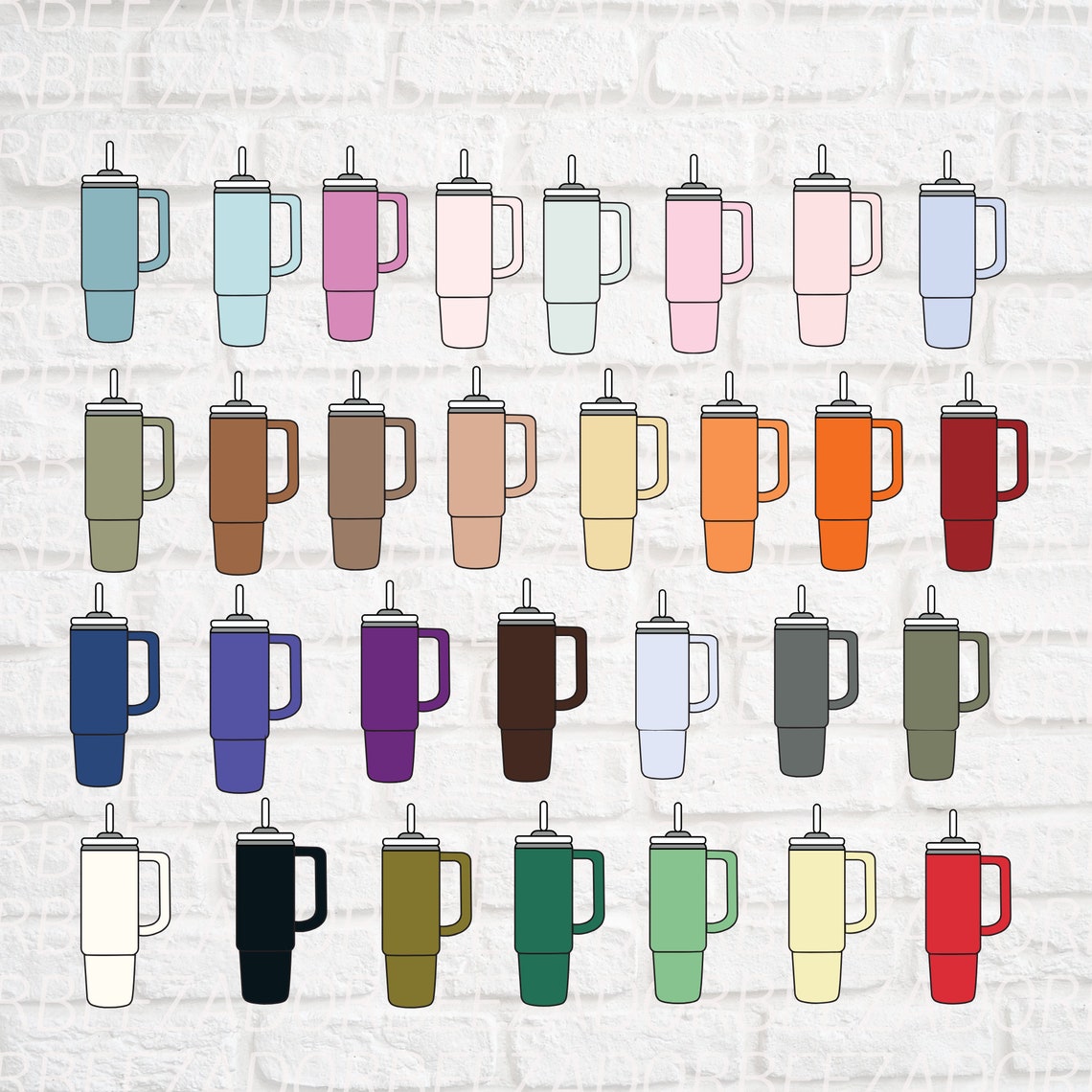 Stanley Svg and Png Bundle, 30 Stanley Stickers Png/svg/ai, Stanley ...