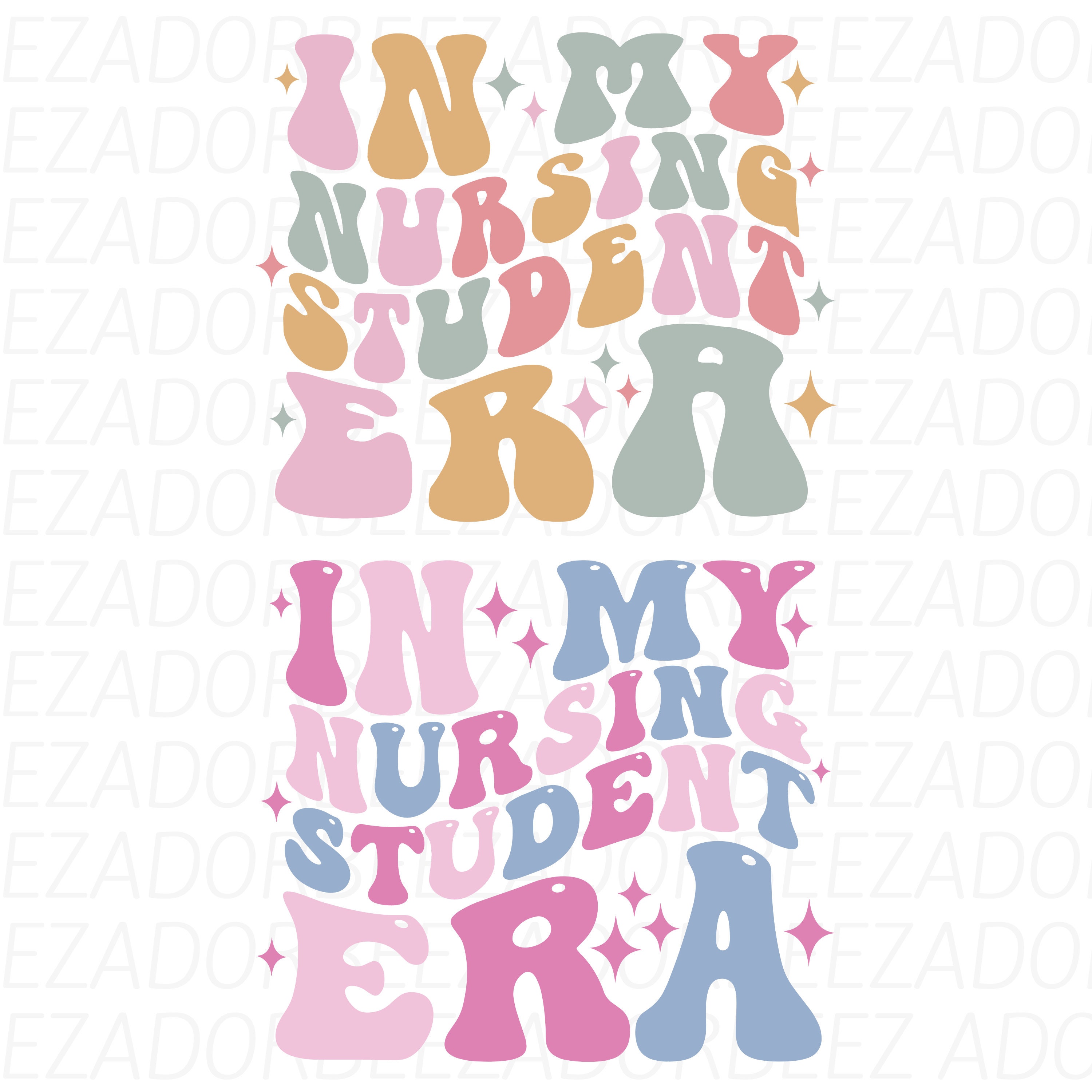 In My Nursing Student Era SVG PNG Bundle, Nursing School Shirt Png ...
