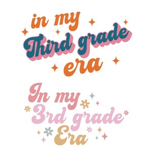 Third Grade SVG PNG Bundle: Retro Groovy Designs (digital Download) - Etsy