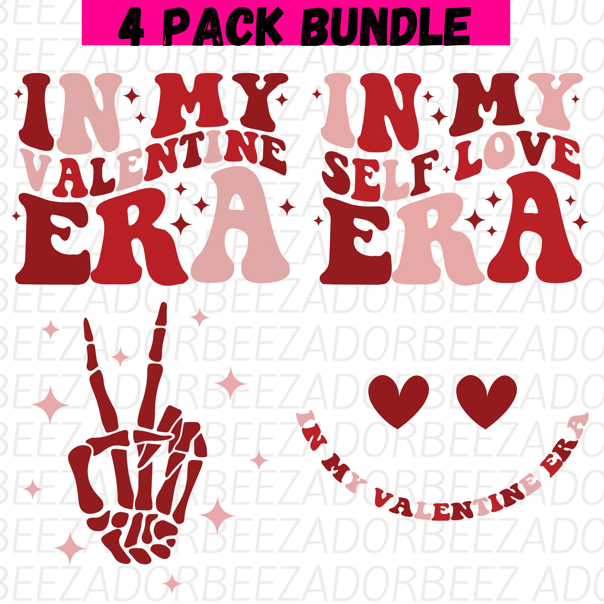 In My Valentine Era Svg, in My Self Love Era, Retro Valentine's in My ...
