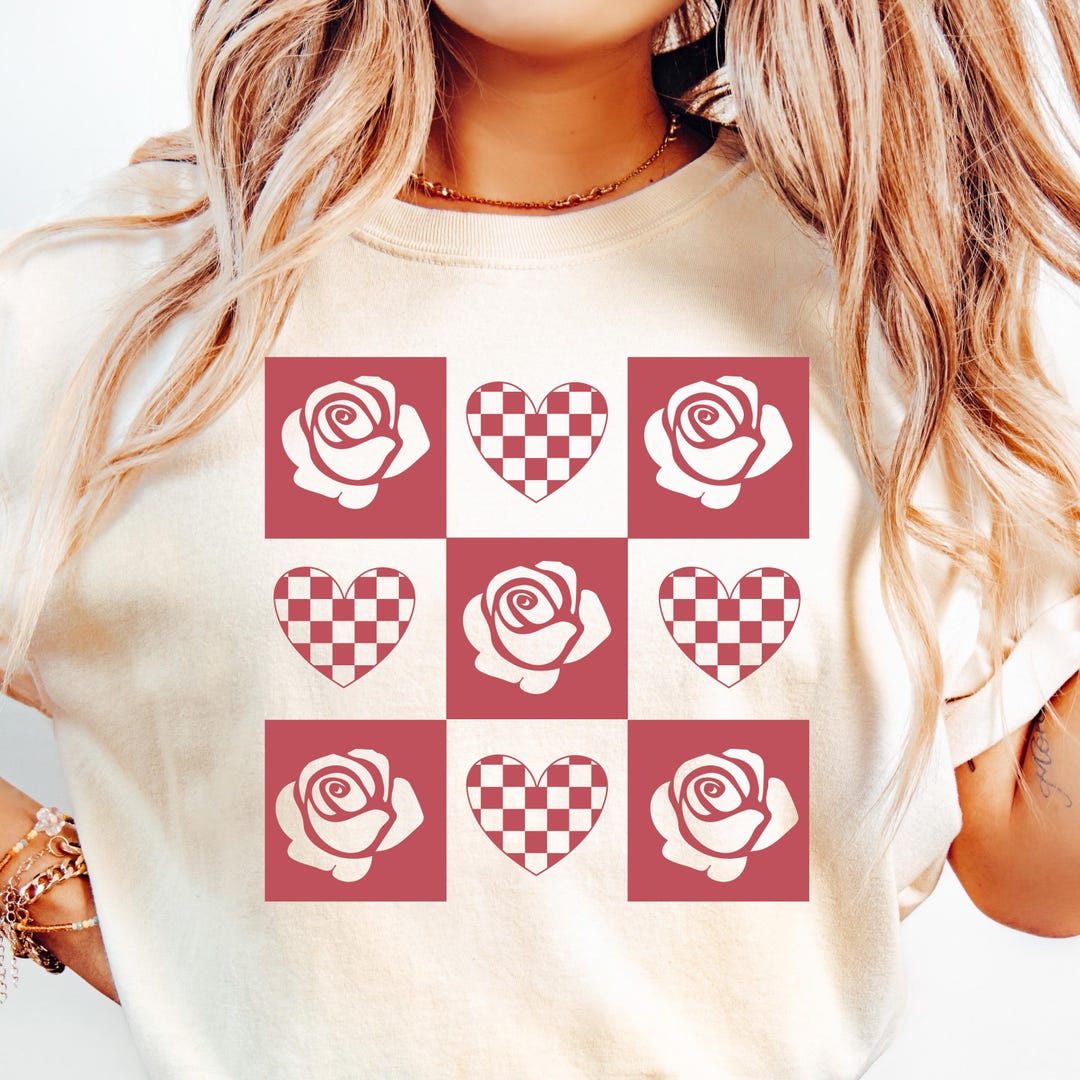 Retro Checkered Valentine's Svg, Retro Checkered Valentines PNG ...