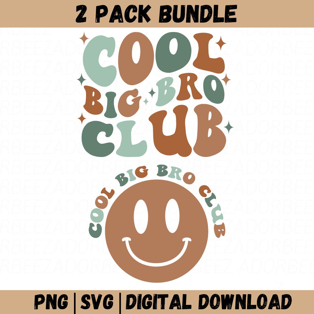 Cool Big Bro T-shirt Png, Cool Big Bro Club SVG, Pregnancy Announcement ...