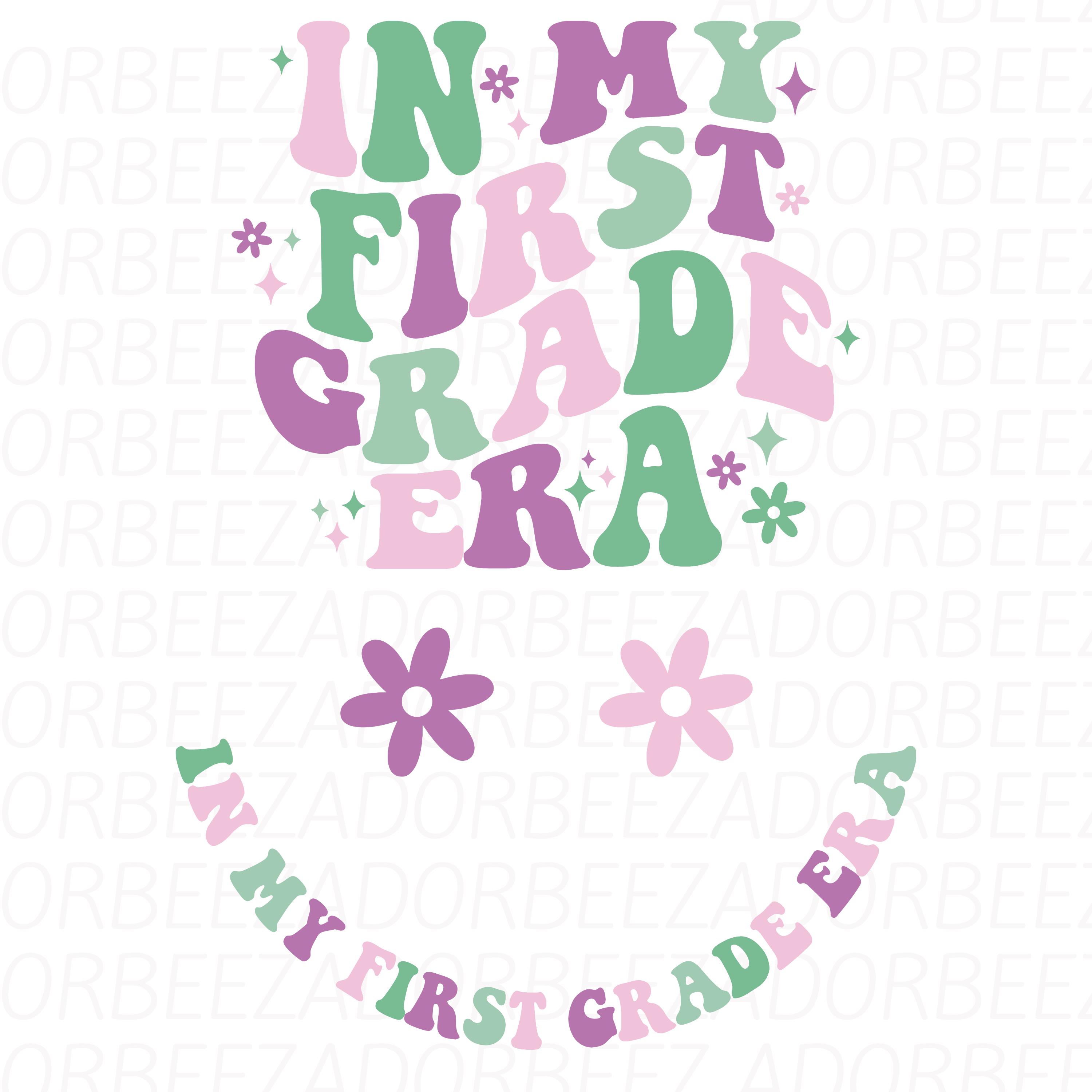 In My First-grade Era Svg Png Bundle, Retro Groovy 1st-grade Era, Back ...