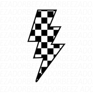 Lightning Bolt Svg, Thunder Bolt Png Bundle, Checkered Thunder Svg Png ...