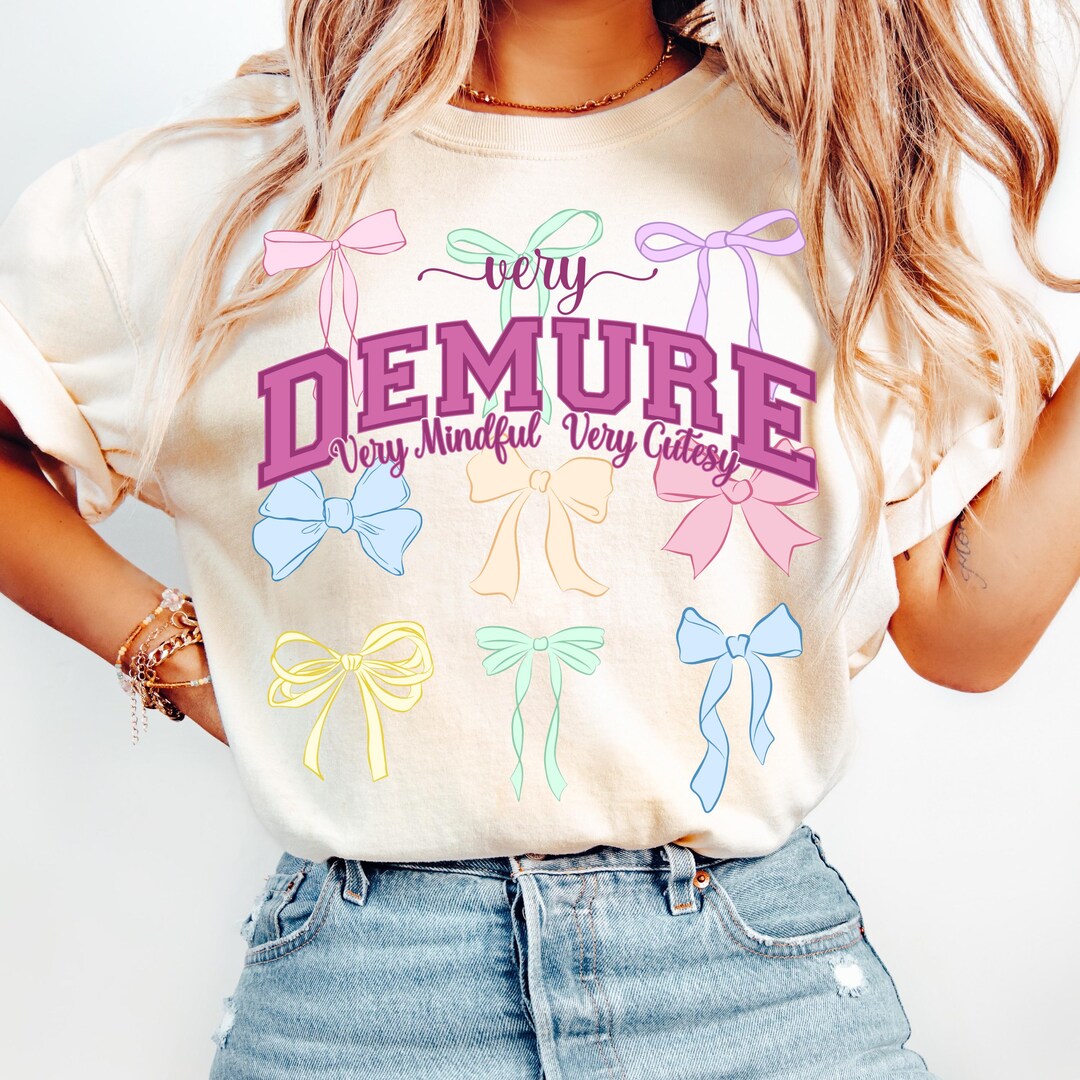 Coquette Very Demure, Very Mindful Png Bundle, Very Cutesy Png, Groovy ...