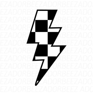 Lightning Bolt Svg, Thunder Bolt Png Bundle, Checkered Thunder Svg Png ...