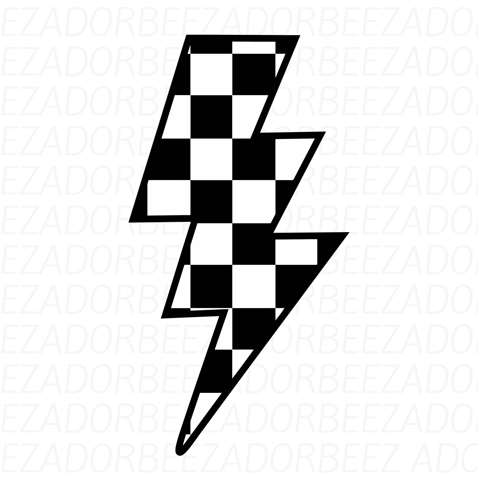 Lightning Bolt Svg, Thunder Bolt Png Bundle, Checkered Thunder Svg Png ...