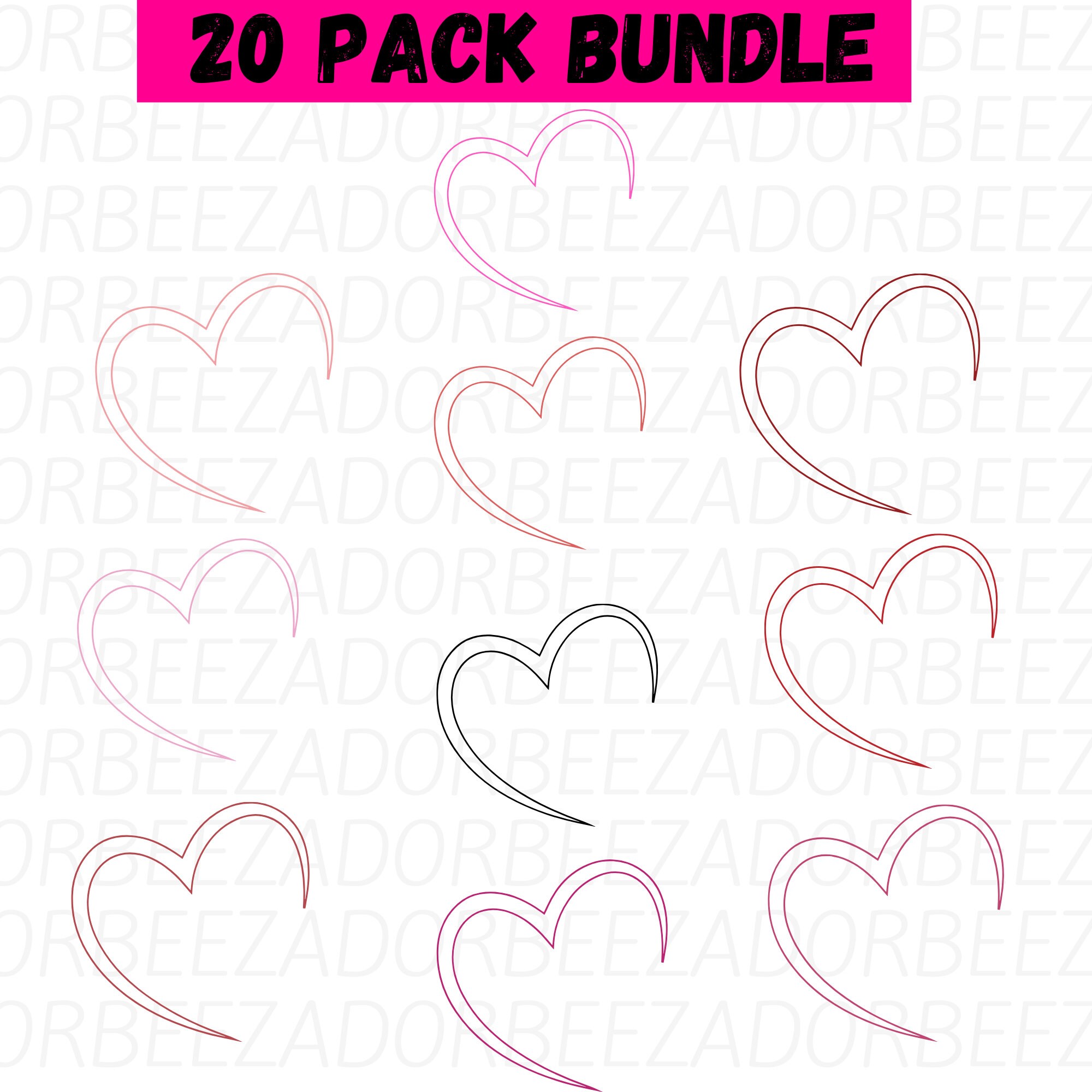 Heart Shape Svg Bundle, Open Heart Shape Png, Valentine Heart Svg, Name ...