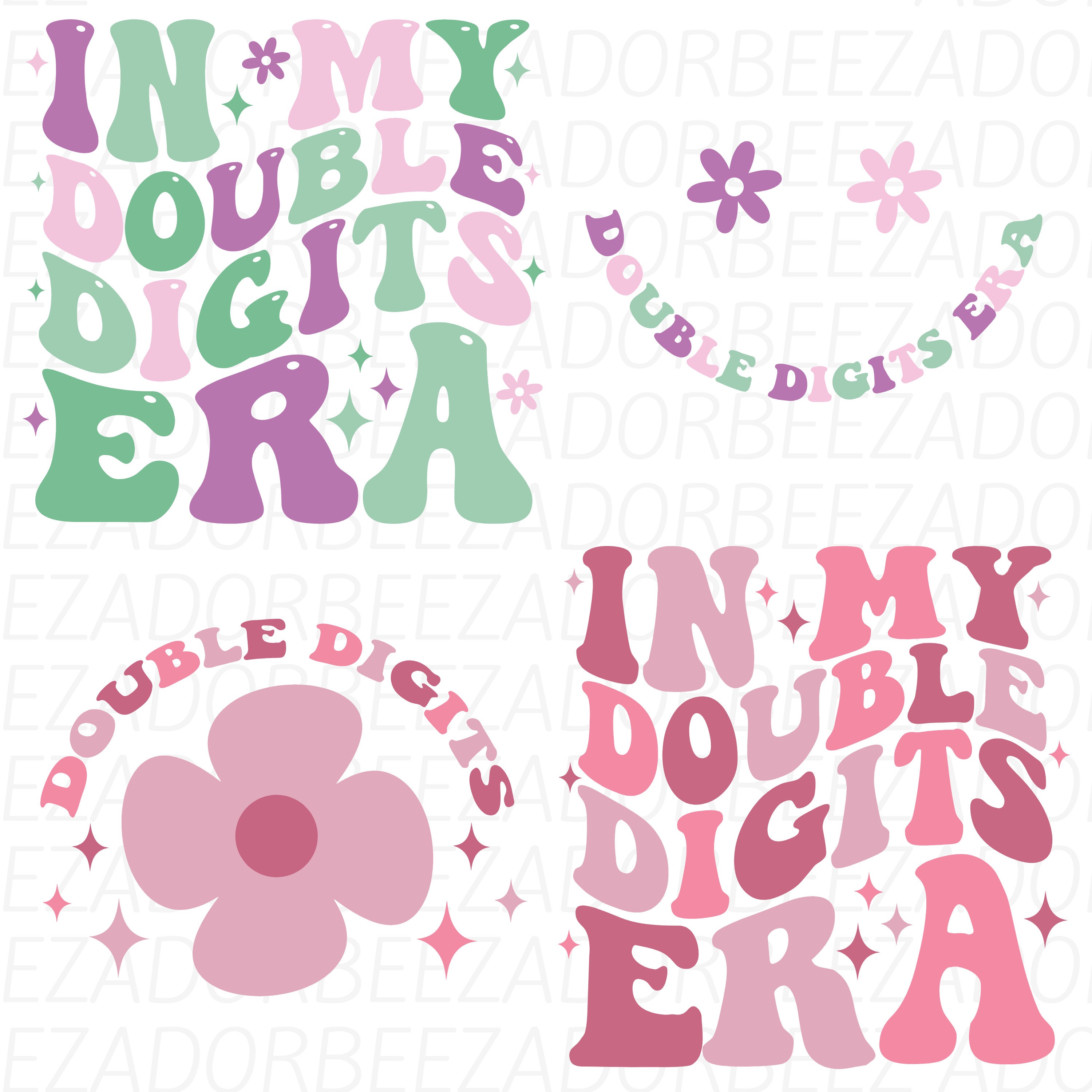 In My Double Digits Era Svg Png Bundle, Double Dgits Svg Png Bundle, 10 ...