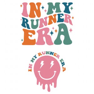 In My Runner Era SVG PNG Bundle: Retro Running T-shirt Design (digital ...
