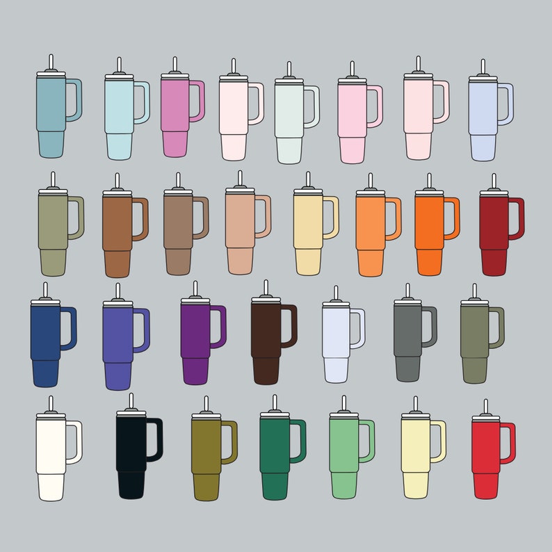 Stanley Svg and Png Bundle, 30 Stanley Stickers Png/svg/ai, Stanley ...