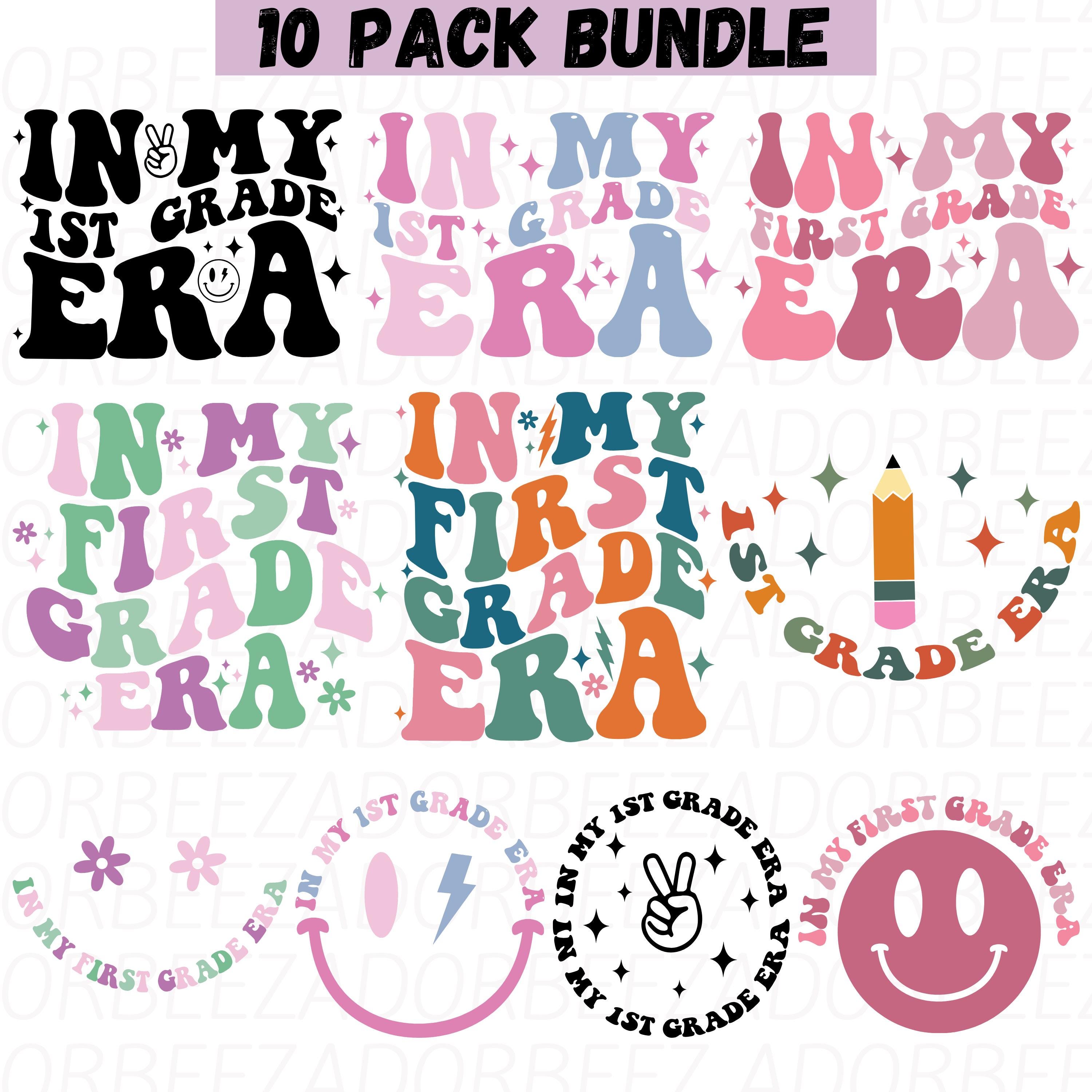 In My First-grade Era Svg Png Bundle, Retro Groovy 1st-grade Era, Back ...