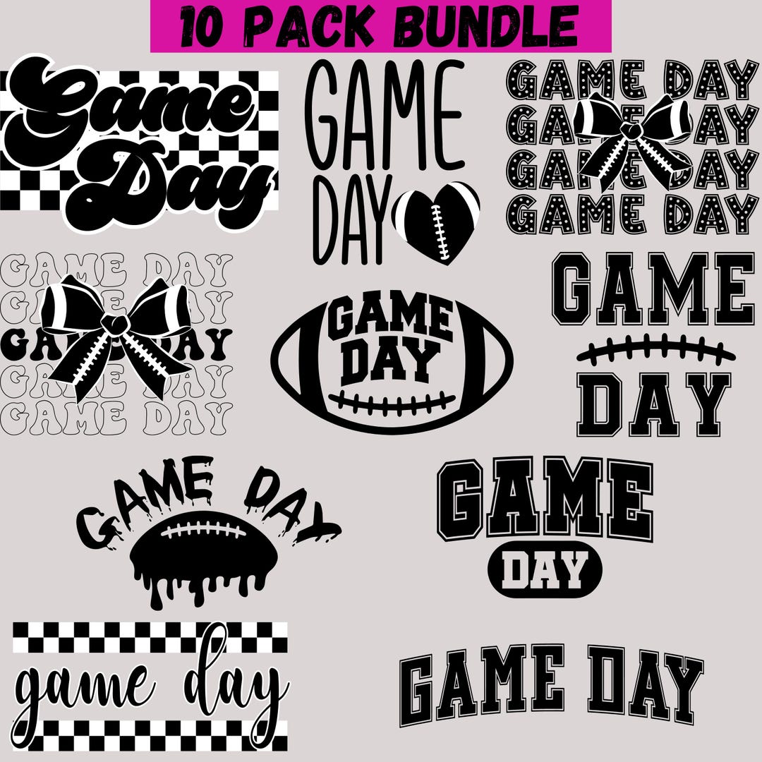 Game Day SVG PNG Bundle, Game Day Varsity Shirt, Retro American Sports ...