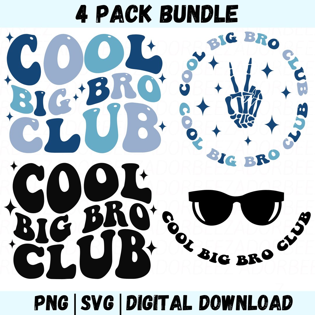 Cool Big Bro T-shirt Png, Cool Big Bro Club SVG, Pregnancy Announcement ...